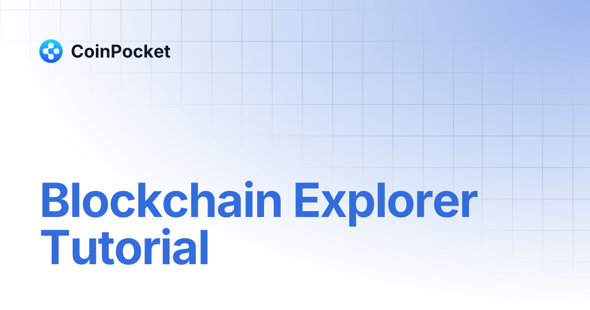 Blockchain Explorer Tutorial | CoinPocket