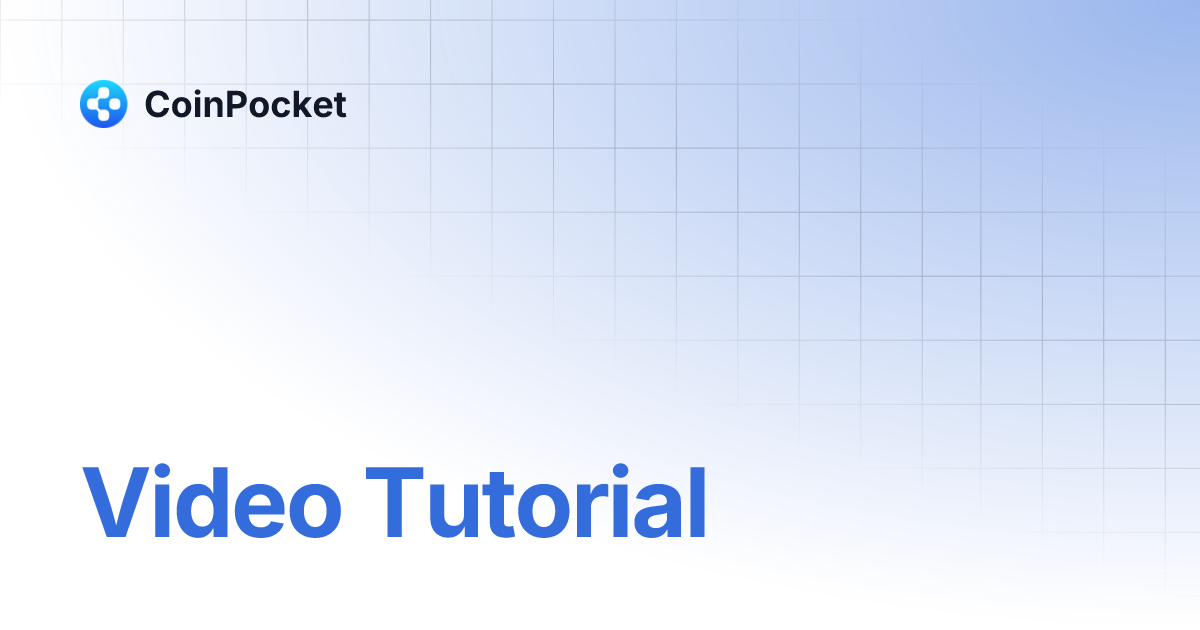 Video Tutorial | CoinPocket